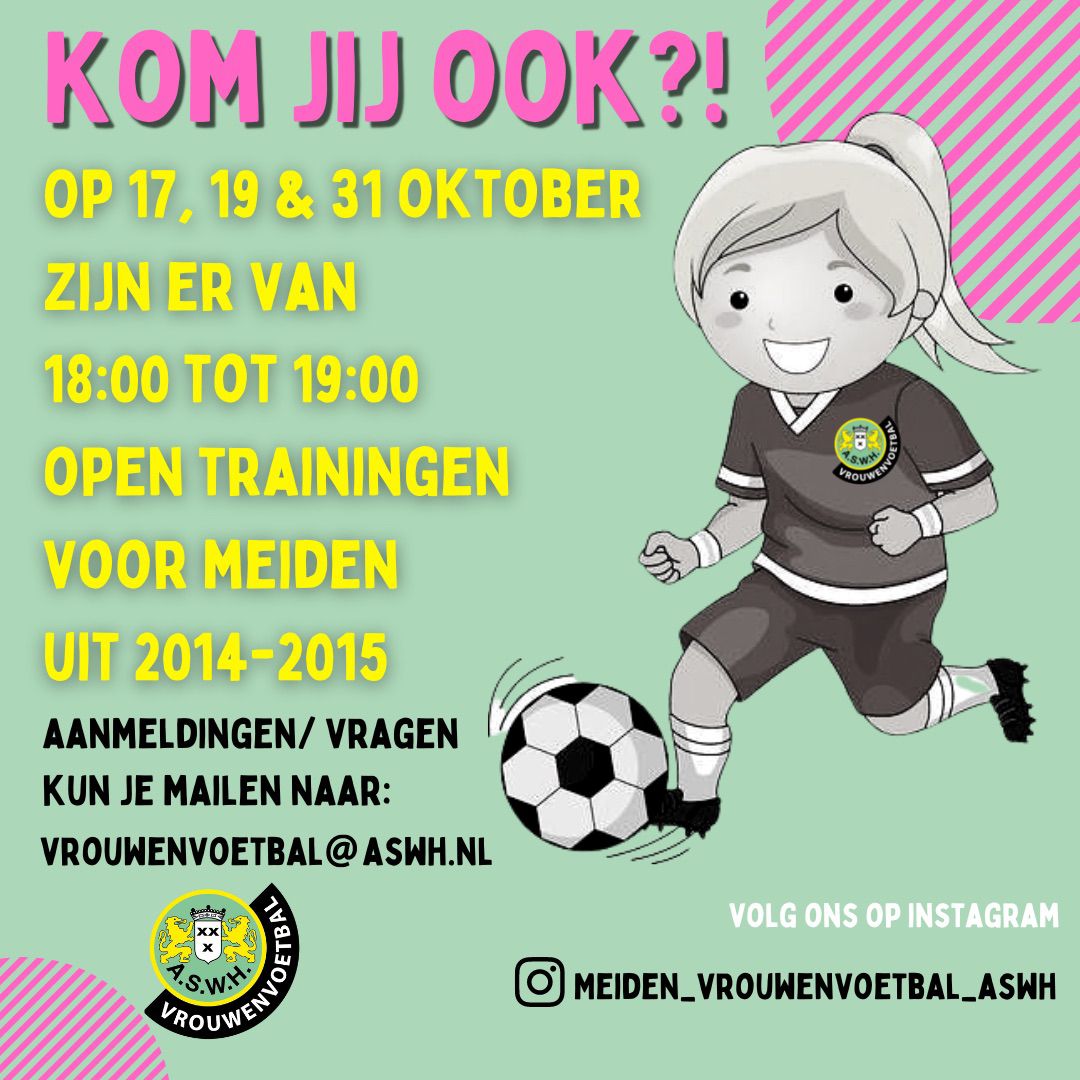 Open trainingen gaan van start voor MO9 | ASWH